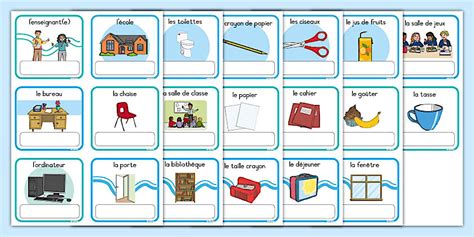Cartes De Vocabulaire Objets De La Classe Teacher Made