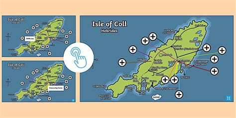 Isle Of Coll Attractions On A Map Interactive Resource