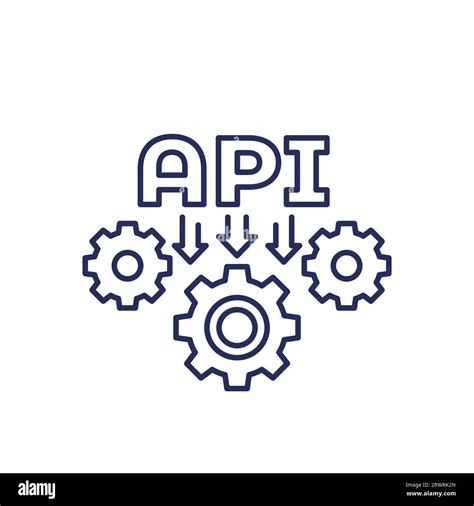 Api Gear Icon Outline Cut Out Stock Images And Pictures Alamy