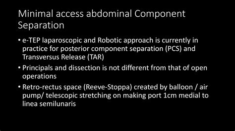 Component Separation For Ventral Hernias Prof Ahm Shamsul Alam Ppt