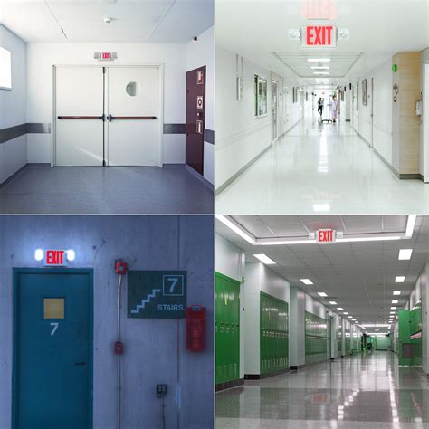 Sunco Lighting Lighted Exit Signs For Business With Battery Backup Emergency LED Exit Light