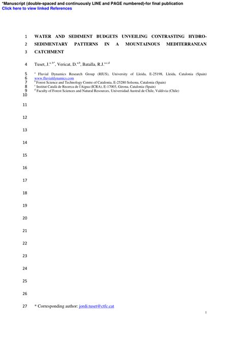 Pdf Water And Sediment Budgets Unveiling Contrasting Hydro
