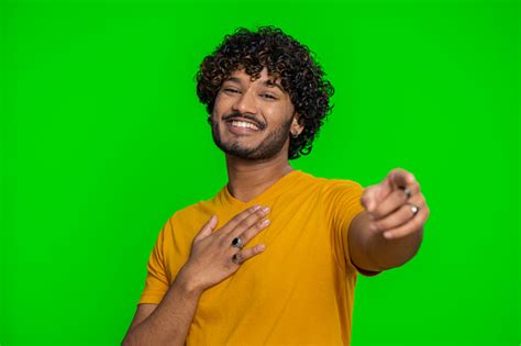 Amused Smiling Cheerful Indian Man Laughing Out Loud Funny Ridiculous