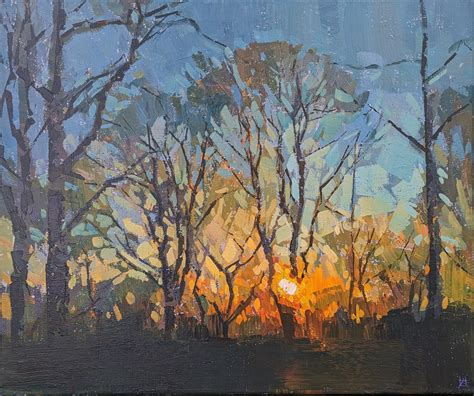 Hashim Akib Winter Sunset Thompsons Gallery