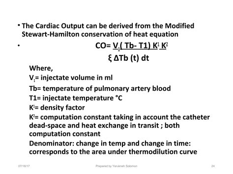 Cardiac Output Measurment Ppt Heart And Cardiovascular Diseases Diseases And Conditions