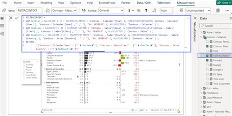 power bi comments with filter slicer context awareness