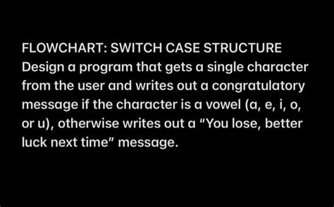 solved flowchart switch case structure design a program