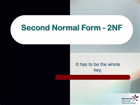 Ppt Second Normal Form 2nf Powerpoint Presentation Free Download