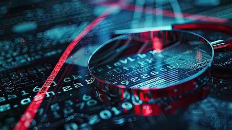 Cyber Forensic Analysis With Magnifying Glass Premium Ai Generated Image