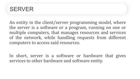 Introduction To Server Pptx