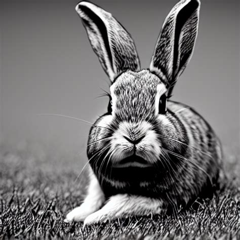 Dwarf Rabbit Black And White