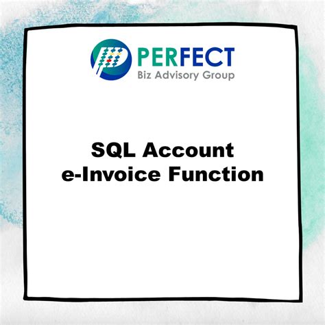 Sql Account E Invoice Function Pbag