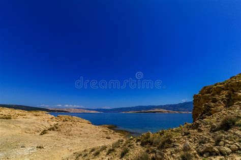 Croatian Wildlife Blue Adriatic Sea Rocky Beaches For Naturists Stock