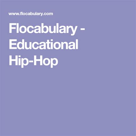 Flocabulary Educational Hip Hop Text Structure