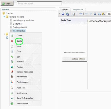 How To Delete An Umbraco Page UQuickstart The Fast Track To Umbraco