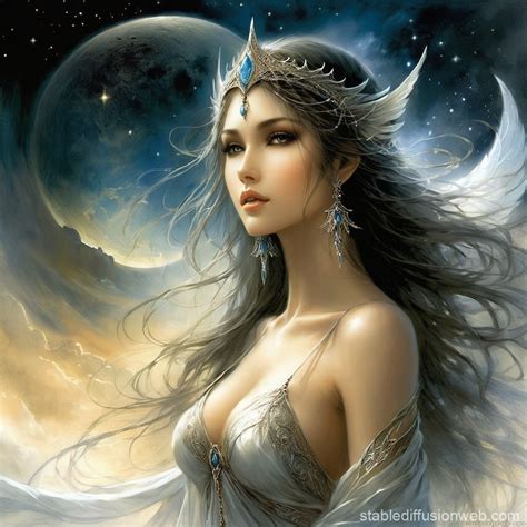 Luis Royo Inspired Dark Fairy Stable Diffusion Online