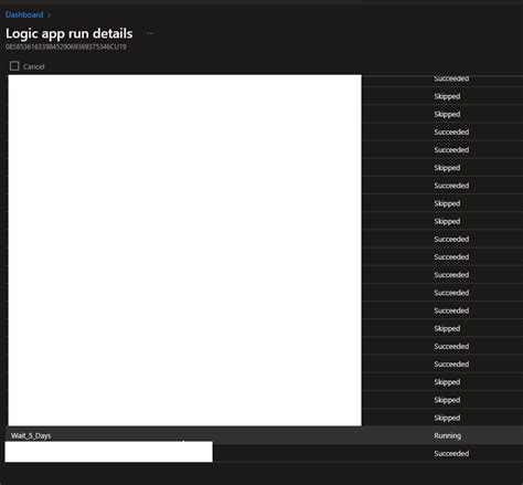 Logic App Shows Status Cancelled But Wait Action Is Running For Longer