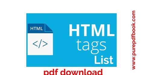 HTML tag list pdf download এইচটএমএল টযগ লসট পডএফ