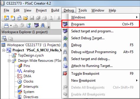 AN221774 Getting Started With PSoC 6 MCU On PSoC Creator PSoC 6 Documentation