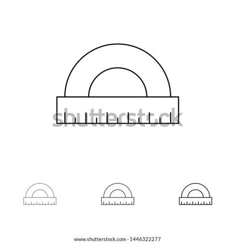 Angle Construction Measure Ruler Scale Bold Stock Vector Royalty Free