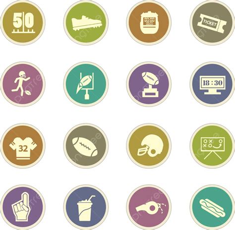 American Football Icons Touchdown Icons Cheerleader Vector Touchdown