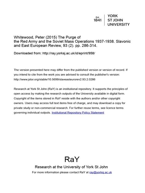 The Purge Of Red Army And Mass Operations Pdf Joseph Stalin Nkvd