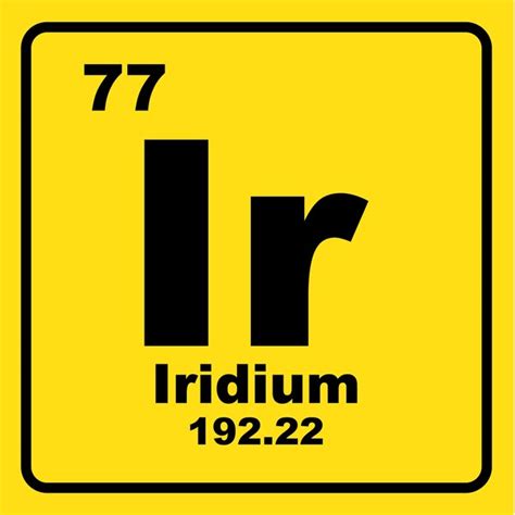 Premium Vector Iridium Chemistry Iconchemical Element In The Periodic Table