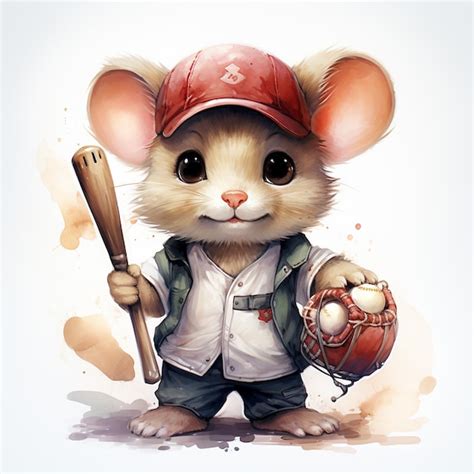 Premium Ai Image There Is A Cartoon Mouse With A Baseball Bat And A