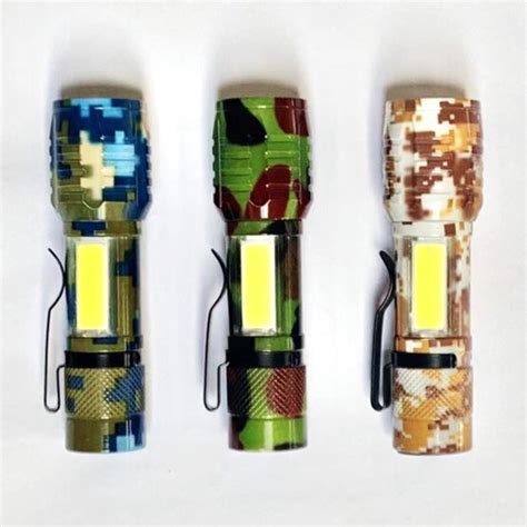 Portable 3 Mode Mini Led Army Torchlight Lampu Suluh Led Usb Rechargeable Torchlight 1 Unit