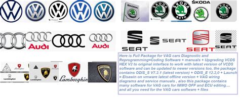 vag cars diagnostic and reprogramming coding software manuals upgrading