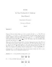 Understanding Moral Hazard Solutions To EC202 Problem Set 8 Course Hero