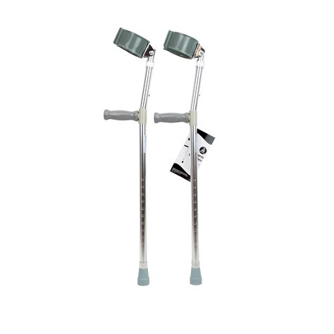 Dynarex Forearm Crutches Lightweight Anodized Aluminum Frame Pair