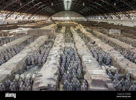 Terracotta Army A Collection Of Terracotta Sculptures Depicting The
