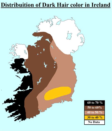 Distribution Of Dark Hair In Ireland X Post R Mapporn R Ireland