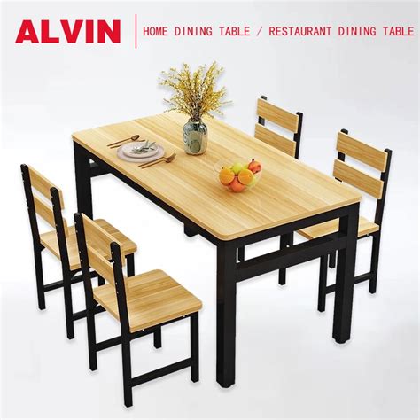 Alvin Dining Table And Chairs Combination 1 Table 4 Chairs Restaurant