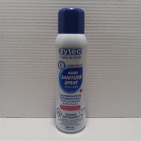 New Zytec Germ Buster Sanitizer Spray Extra Strength 80 Percent 352 Gram