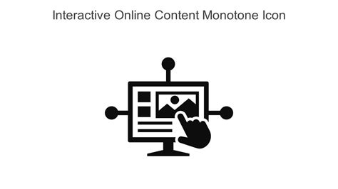 Interactive Online Content Monotone Icon In Powerpoint Pptx Png And