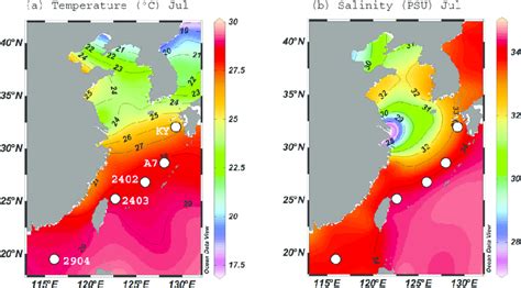 Sea Surface Temperature Sst And Sea Surface Salinity Sss A And