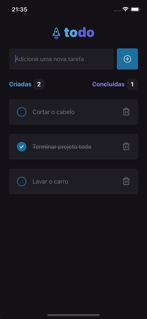 GitHub DjalmaHenry Todo List App De Checklist De Tarefas Do Dia A Dia Feito Em React Native