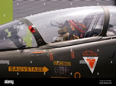 Front Cockpit Of Jaguar E Strike Aircraft Showing Ejector Seat And