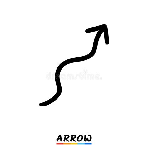 Hand Drawn Black Stroke Arrow Vector Stock Vector Illustration Of