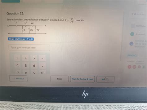 Question 23 Instructions The Equivalent Capacitance Between Points X An