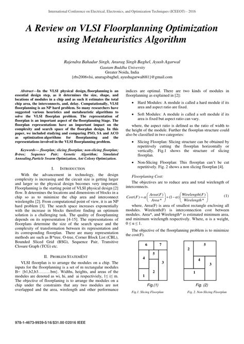 Pdf A Review On Vlsi Floorplanning Optimization Using Metaheuristic