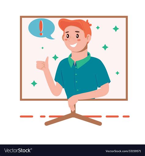 Problem Solving Concept A Man Thinks And Solves Vector Image