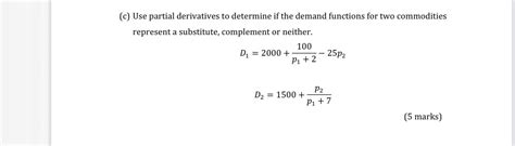 solved c use partial derivatives to determine if the
