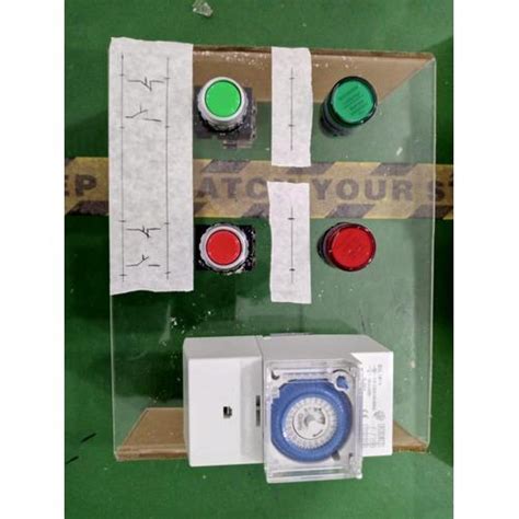 Jual Modul Instalasi Panel Kontrol 2 Pilot Lamp Push Button Dan Timer Counter Relay Kota
