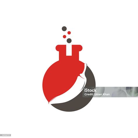 실험실 칠리 로고 디자인 벡터 템플릿 레드 칠리 로고입니다 개념에 대한 스톡 벡터 아트 및 기타 이미지 개념 개념과 주제