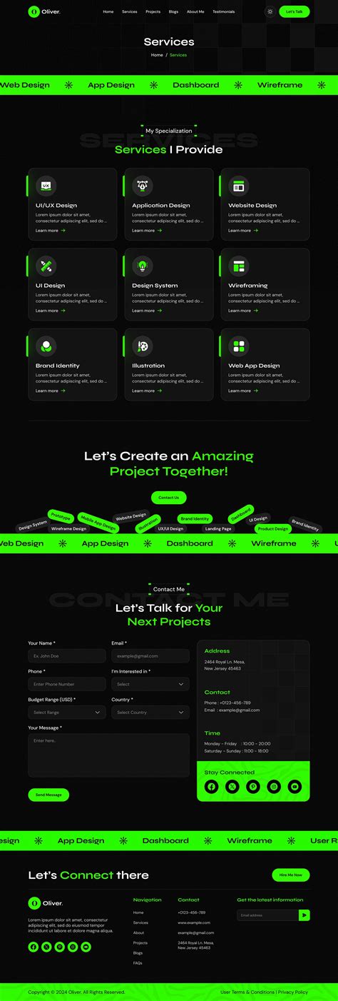 Personal Portfolio Website Uiux Design Figma Web Ui Behance