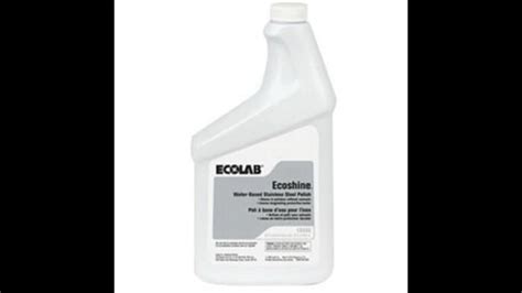 Ecolab Ecoshine 18440 A Base De Agua Acero Inoxidable Pulido Botella
