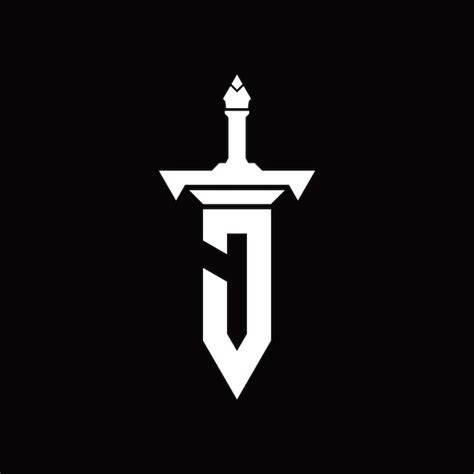 Premium Vector Letter J Sword Logo Design Template